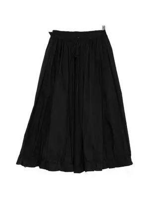 Yohji Yamamoto Gathered Midi Skirt - Black