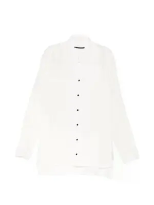 D HYGEN Crinkle--effect Shirt - White