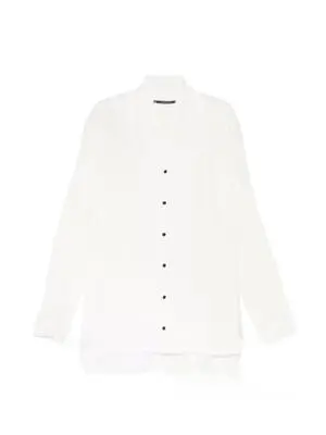 D HYGEN Crinkle--effect Shirt - White