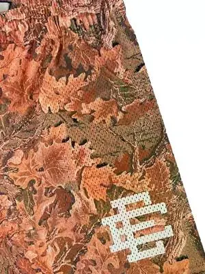 ERIC EMANUEL Leaf-pattern Shorts - Orange