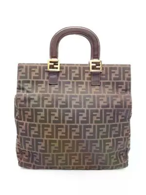 Fendi 2000s Zucca Tote Bag - Brown