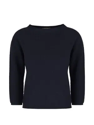 Fabiana Filippi Wool Blend Crewneck Sweater - Blue