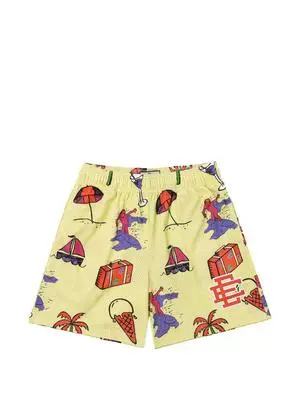 ERIC EMANUEL Logo Printed Shorts - Yellow