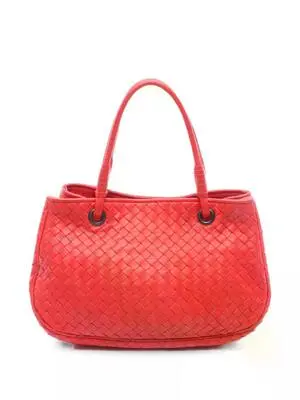Bottega Veneta 2000s Intrecciato Tote Bag - Red