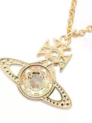 VIVIENNE WESTWOOD Tone Crystal Orb Pendant Necklace