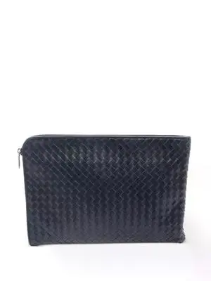 Bottega Veneta 2000s Intrecciato Clutch Bag - Blue