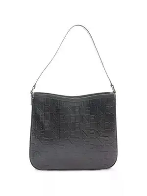 Celine 2010s Logo-embossed Shoulder Bag - Black