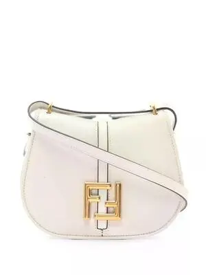 Fendi 2010s Small C'mon Ff-plaque Shoulder Bag - White