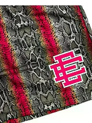 ERIC EMANUEL Snakeskin-print Track Shorts - Grey