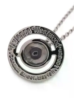 VIVIENNE WESTWOOD Tone Orb Pendant Necklace With Rhinestone Embellishment