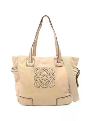 Loewe 2000s Anagram Leather Tote Bag