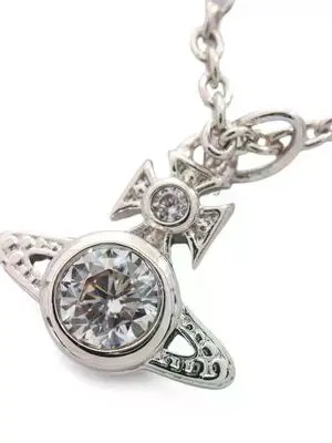 VIVIENNE WESTWOOD Tone Rhinestone Orb Pendant Necklace