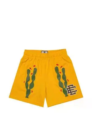 ERIC EMANUEL Cactus-print Shorts - Yellow