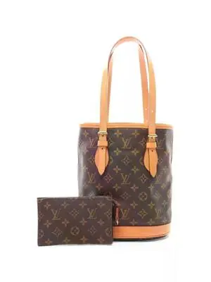 LOUIS VUITTON Monogram Canvas Bucket Bag - Brown