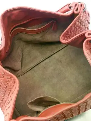 Bottega Veneta 2010s Intrecciato Tote Bag - Pink