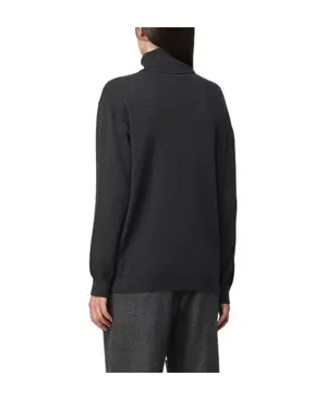 Brunello Cucinelli Cashmere Roll-neck Knit Sweater - Black