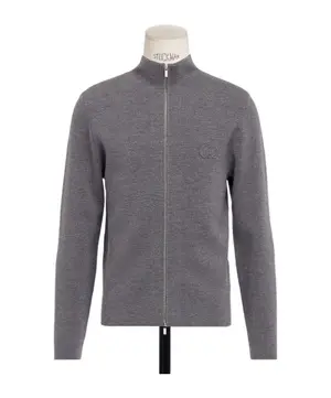 Dior High-neck Zip-up Jacket - Gray