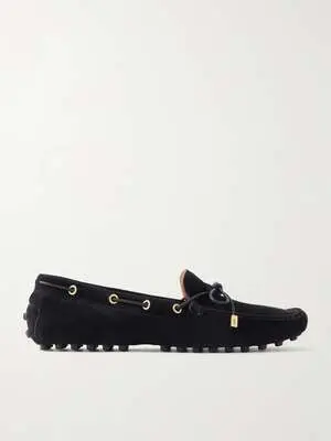 TOD'S Suede Gommino Loafers - Black