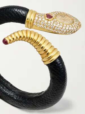 STEPHANIE WINDSOR Chopard Vintage 1990s Snake 18-karat Ruby And Diamond Watch