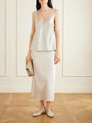 THE PARK Max Silk-satin Maxi Skirt