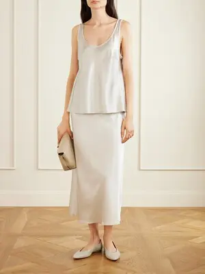 THE PARK Max Silk-satin Maxi Skirt