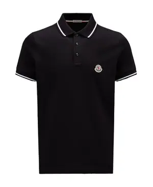 Moncler Logo Polo Shirt - Black