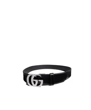 Gucci Marmont Belt With Double G Buckle - Black