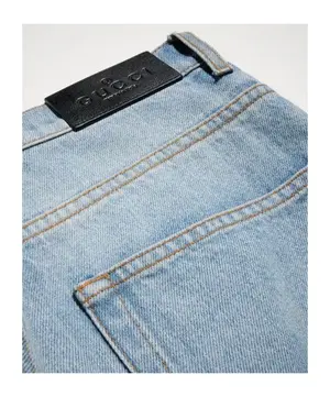 Gucci Bleached Stone Washed Denim Pants