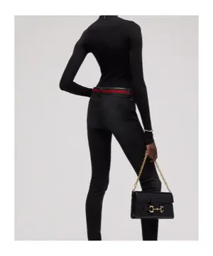 Gucci Seamless Stretch Nylon Jersey High Collar Long Sleeve Top