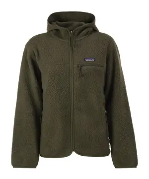 Patagonia Teddy Fleece Hooded Jacket - Green