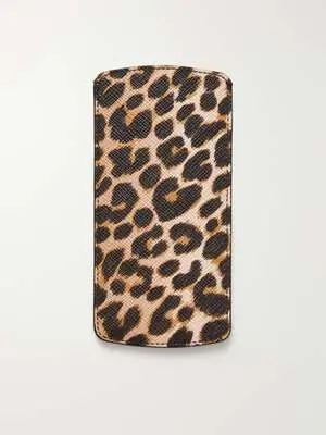 Smythson Panama Leopard-print Leather Glasses Case - Leopard Print