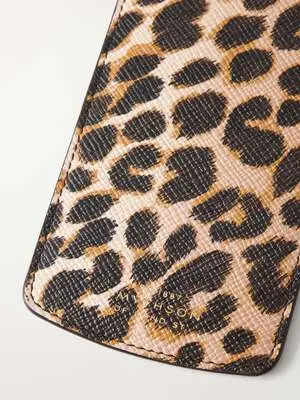 Smythson Panama Leopard-print Leather Glasses Case - Leopard Print