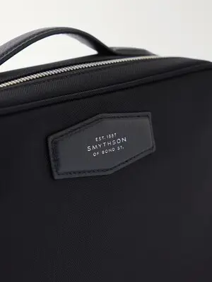 Smythson Norton Leather-trimmed Canvas Jewelry Case