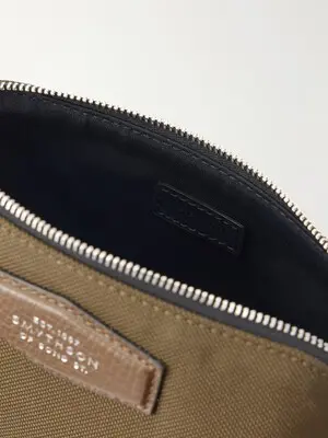 Smythson Norton Canvas Pouch - Green