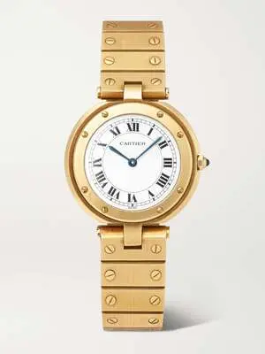 STEPHANIE WINDSOR Cartier Vintage 1980s Vendôme Quartz-movement 18-karat Watch, Ref. 8191 - Gold