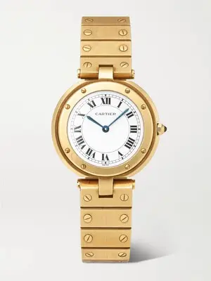 STEPHANIE WINDSOR Cartier 1980s Vendôme 18-karat Quartz Watch - Gold