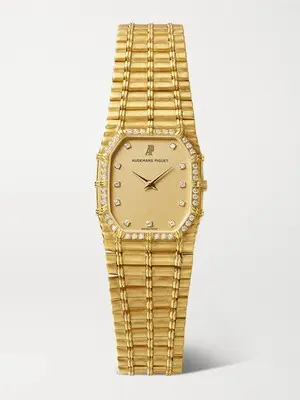 STEPHANIE WINDSOR 1980s Audemars Piguet Vintage 18k Yellow Diamond Watch - Gold