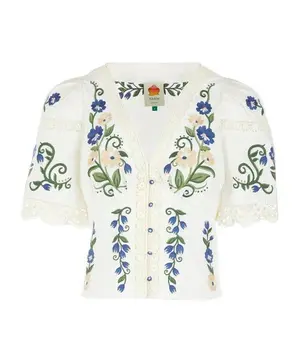 Farm Rio Short-sleeved Shirt - White