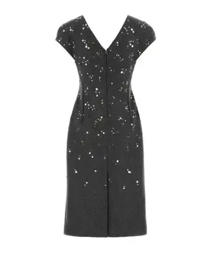 JIL SANDER Embellished Felt Dress