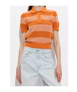 Lacoste Striped Knit Polo Shirt