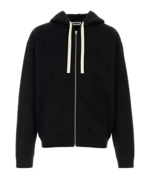 JIL SANDER Zipper Hoodie - Black