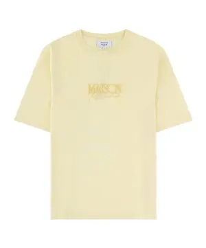 Maison Kitsuné Embroidered Logo T-shirt - Yellow