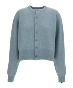 Extreme Cashmere Single-breasted Sweater - Sky-blue