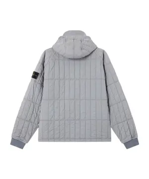 Stone Island Quilted Hooded Jacket With Anti-drop Finish