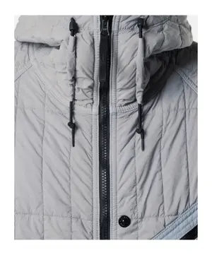 Stone Island Quilted Hooded Jacket With Anti-drop Finish