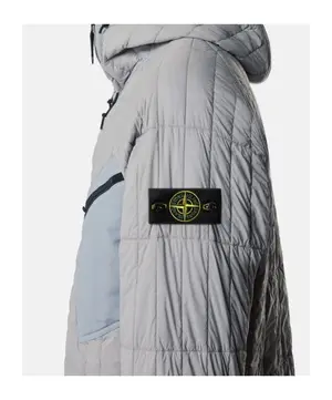 Stone Island Quilted Hooded Jacket With Anti-drop Finish