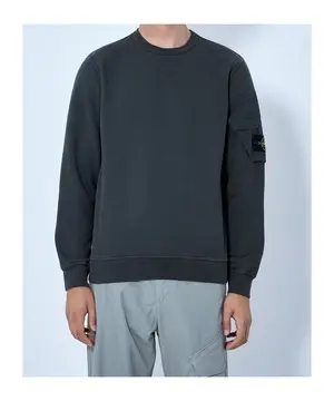 Stone Island Crewneck Sweatshirt With Sleeve Pocket