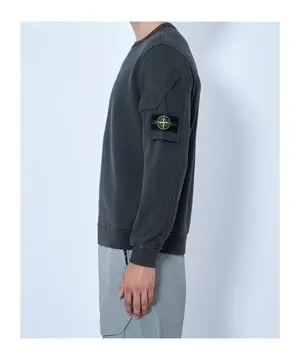 Stone Island Crewneck Sweatshirt With Sleeve Pocket