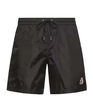 Moncler Logo-patch Swim Shorts - Black