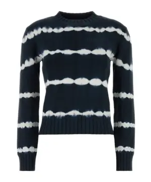 Balenciaga Striped Knitted Crewneck Jumper - No